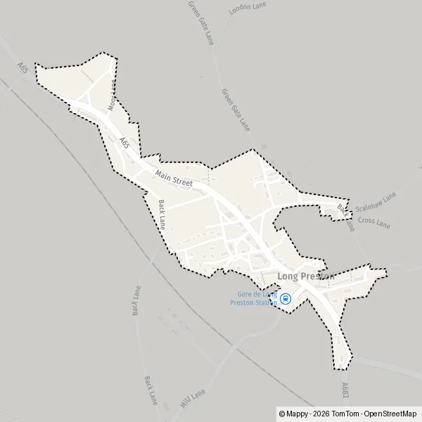 Map Long Preston: map of Long Preston (BD23 4) and practical information