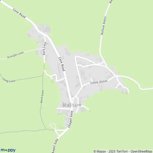 Map Malham: map of Malham (BD23 4) and practical information