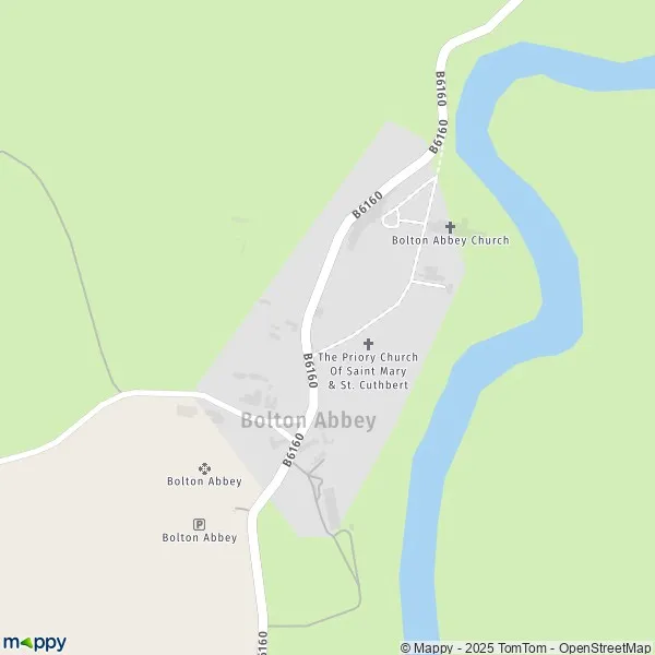 Map Bolton Abbey: map of Bolton Abbey (BD23 6) and practical information