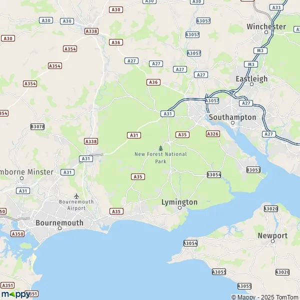 Map New Forest: map of New Forest (BH25 6) and practical information