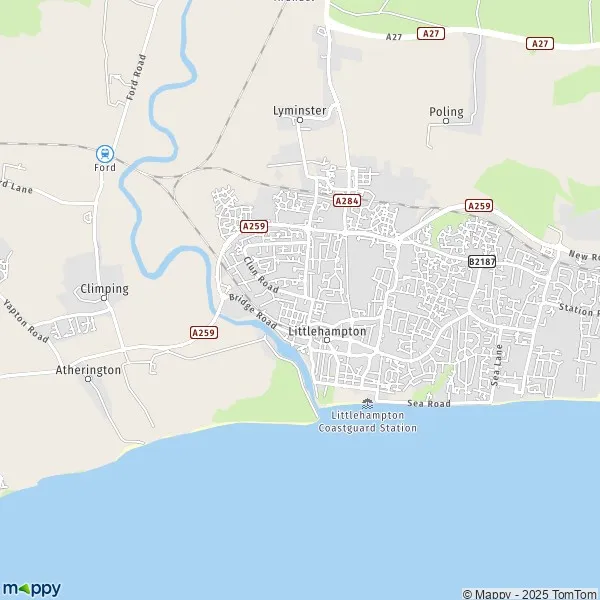 Map Littlehampton: map of Littlehampton (BN17 5) and practical information