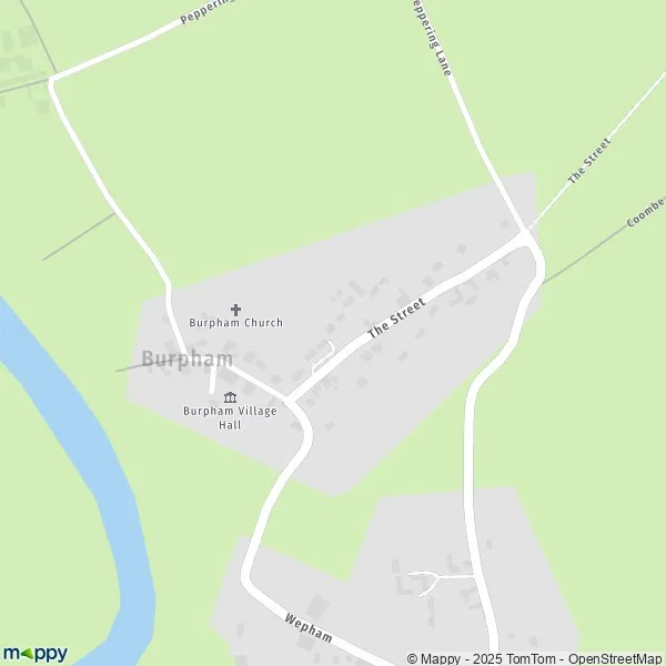 Map Burpham: map of Burpham (BN18 9) and practical information