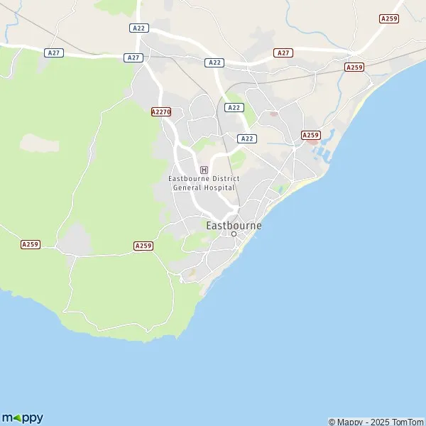 Map Eastbourne: map of Eastbourne (BN22 0) and practical information