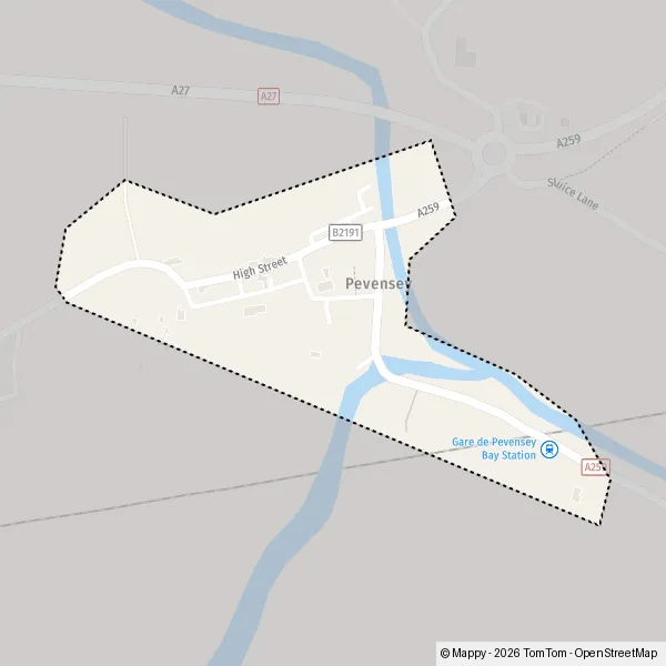 Map Pevensey: map of Pevensey (BN24 5) and practical information