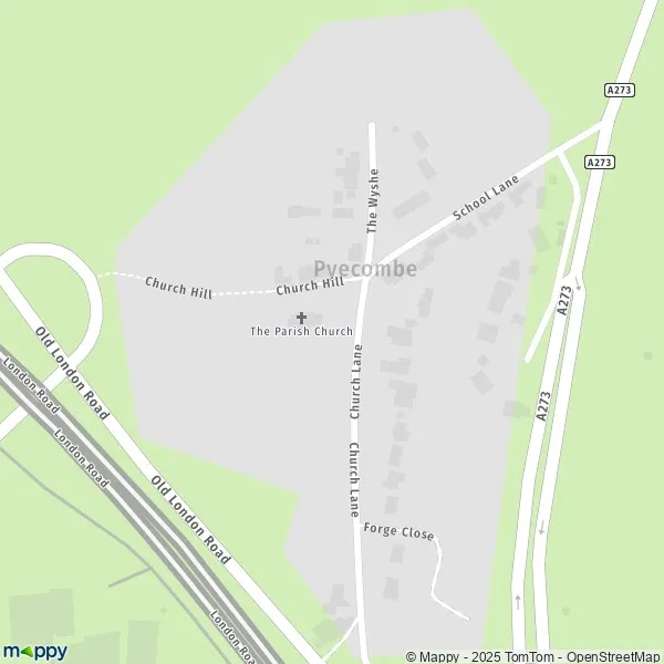 Map Pyecombe: map of Pyecombe (BN45 7) and practical information