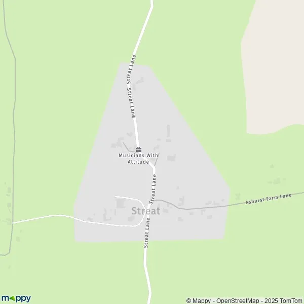 Map Streat: map of Streat (BN6 8) and practical information