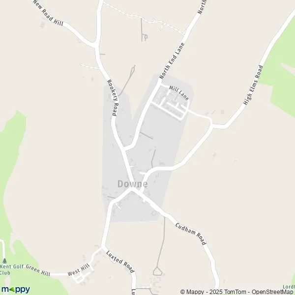 Map Downe: map of Downe (BR6 7) and practical information