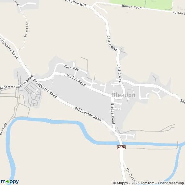 Map Bleadon: map of Bleadon (BS24 0) and practical information