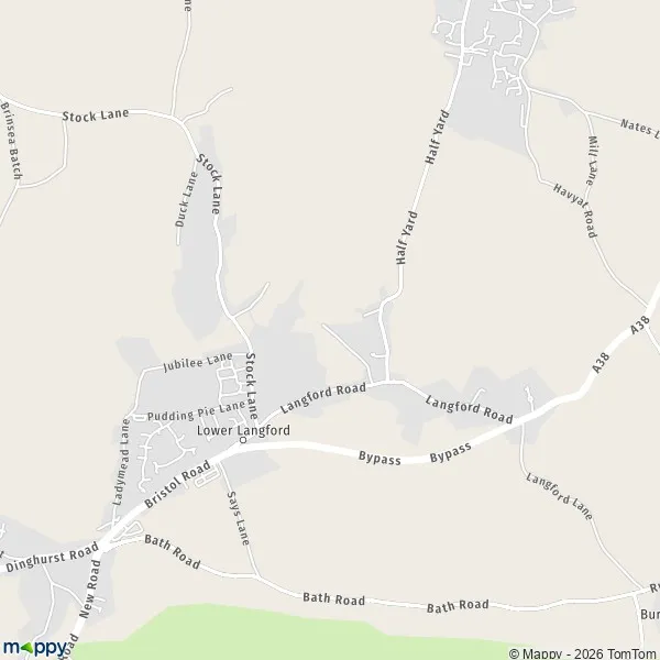 Map Lower Langford: map of Lower Langford (BS40 5) and practical ...