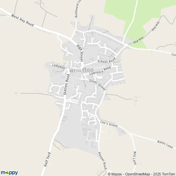 Map Wrington: map of Wrington (BS40 5) and practical information