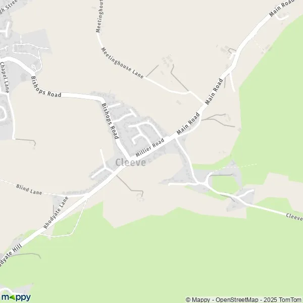 Map Cleeve: map of Cleeve (BS49 4) and practical information