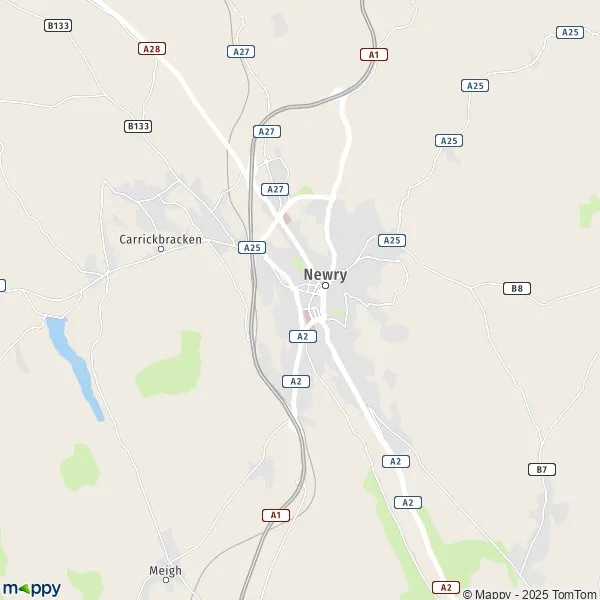 Map Newry: map of Newry (BT34 1) and practical information