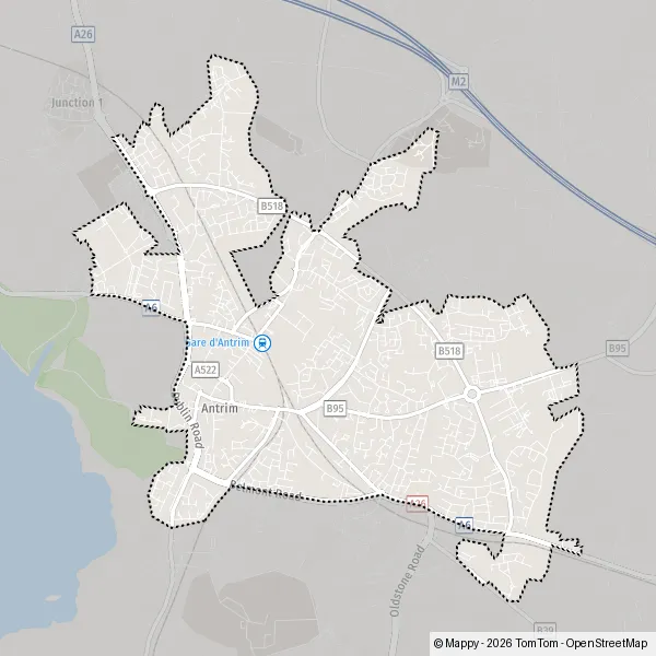 Map Antrim and Newtownabbey: map of Antrim and Newtownabbey (BT39 0 ...