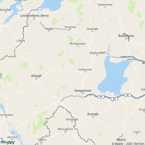 Map Mid Ulster: map of Mid Ulster (BT45 7) and practical information