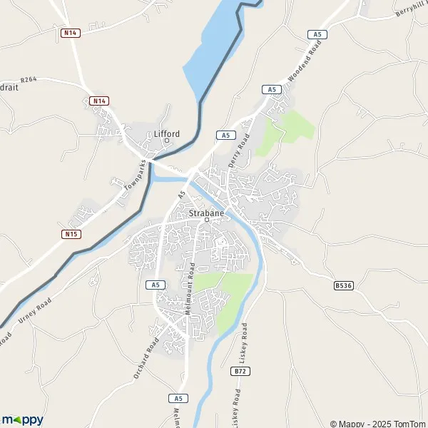 Map Derry and Strabane: map of Derry and Strabane (BT47 2) and ...