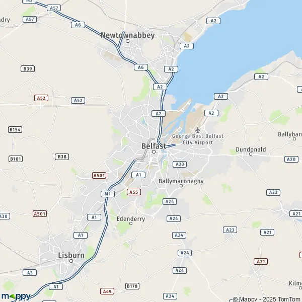 Map Belfast: map of Belfast (BT5 6) and practical information