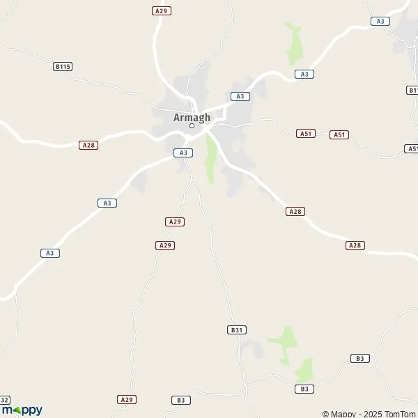 Map Armagh: map of Armagh (BT61 7) and practical information