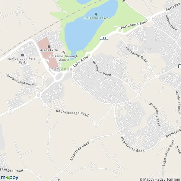 Map Craigavon: map of Craigavon (BT64 1) and practical information