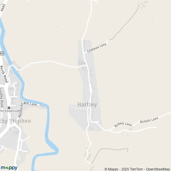 Map Hartley: map of Hartley (CA17 4) and practical information