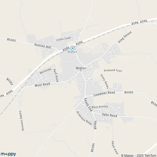 Map Wigton: map of Wigton (CA7 9) and practical information