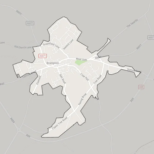 Map Brampton: map of Brampton (CA8 1) and practical information