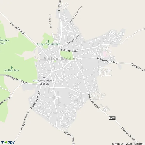 Map Saffron Walden: map of Saffron Walden (CB10 1) and practical ...