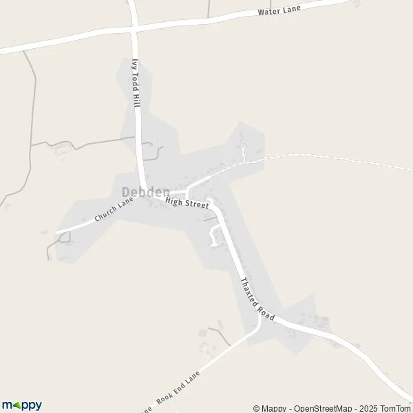 Map Debden: map of Debden (CB11 3) and practical information