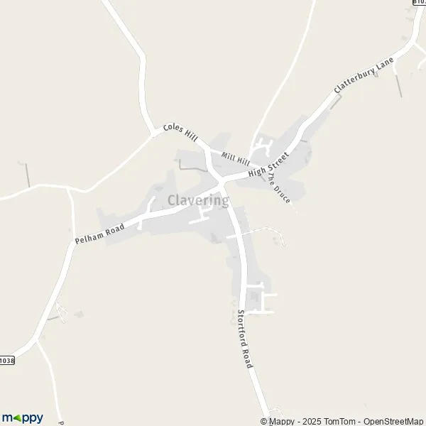 Map Clavering: map of Clavering (CB11 4) and practical information
