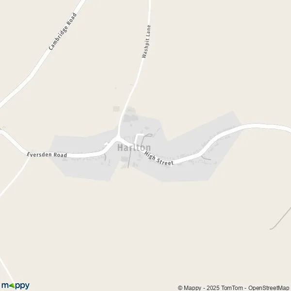 Map Harlton: map of Harlton (CB23 1) and practical information