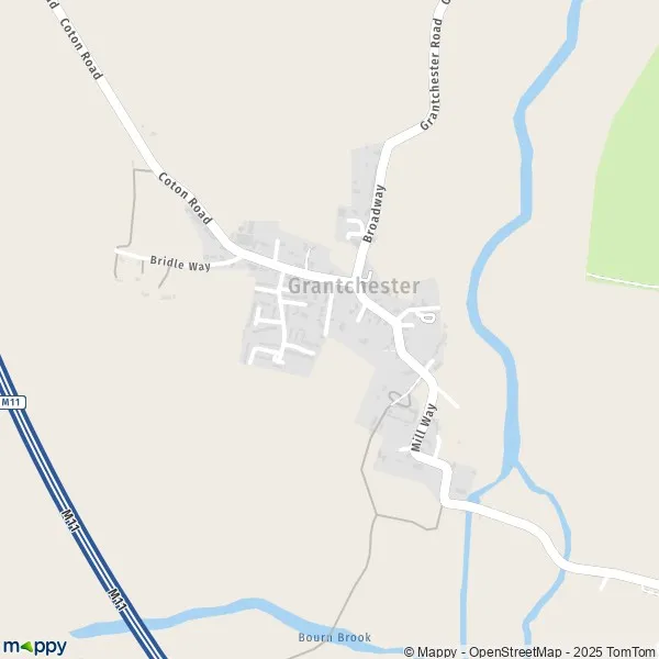 Map Grantchester: map of Grantchester (CB3 9) and practical information