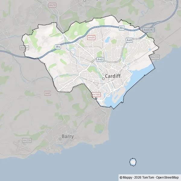 Map Cardiff: map of Cardiff (CF14 4SY) and practical information