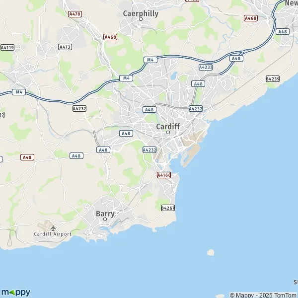 Map Cardiff: map of Cardiff (CF23 9) and practical information