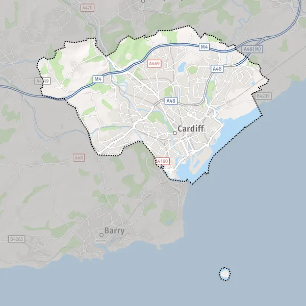 Map Cardiff: map of Cardiff (CF5 2) and practical information
