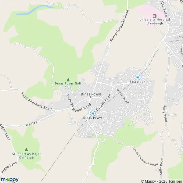 Map Dinas Powys: map of Dinas Powys (CF64 4) and practical information