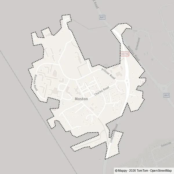 Map Moston: map of Moston (CH2 4) and practical information