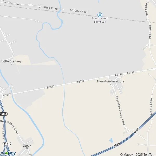 Map Thornton-le-Moors: map of Thornton-le-Moors (CH2 4) and practical ...