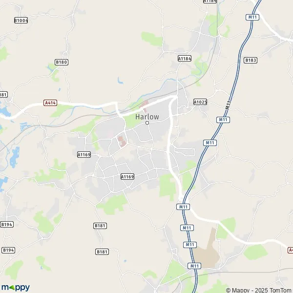 Map Harlow: map of Harlow (CM17 0) and practical information