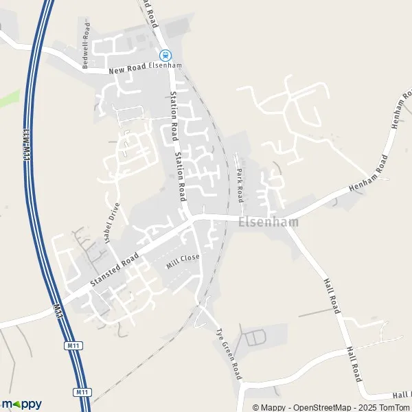 Map Elsenham: map of Elsenham (CM22 6) and practical information