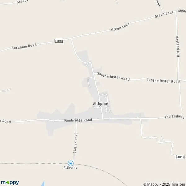 Map Althorne: map of Althorne (CM3 6) and practical information