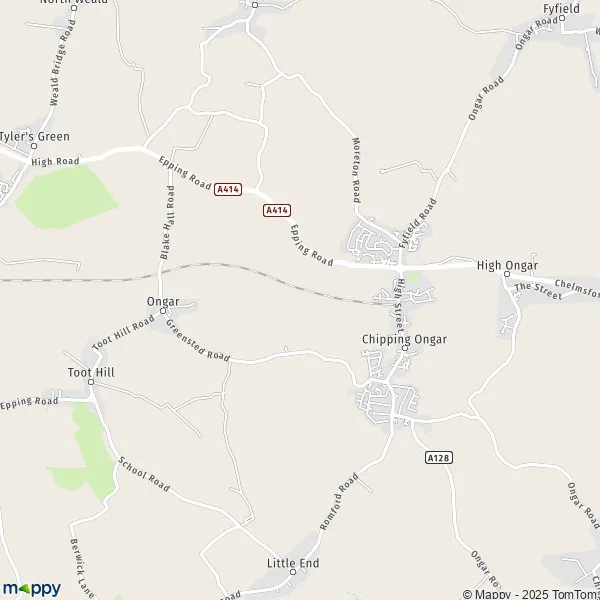 Map Ongar: map of Ongar (CM5 9) and practical information
