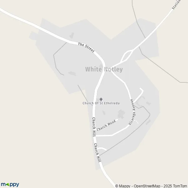 Map White Notley: map of White Notley (CM8 1) and practical information