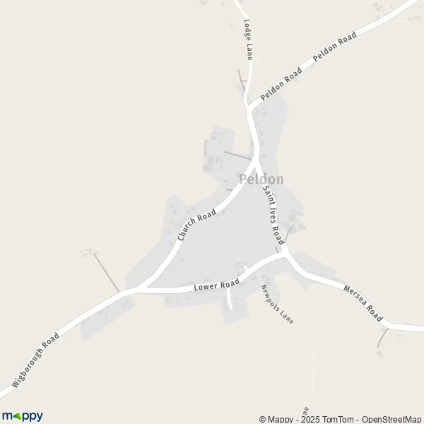Map Peldon: map of Peldon (CO5 7) and practical information