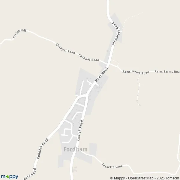 Map Fordham: map of Fordham (CO6 3) and practical information