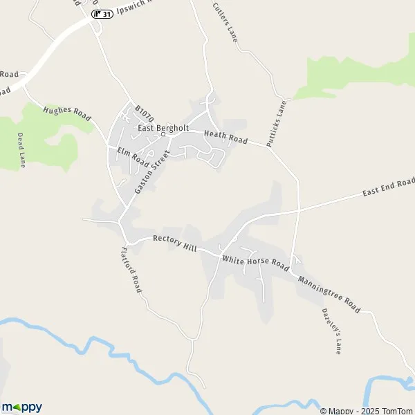 Map East Bergholt: map of East Bergholt (CO7 6) and practical information