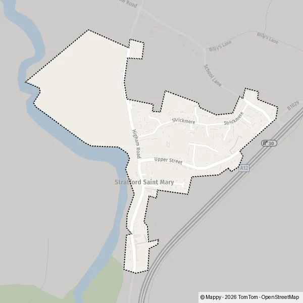 Map Stratford Saint Mary: map of Stratford Saint Mary (CO7 6) and ...