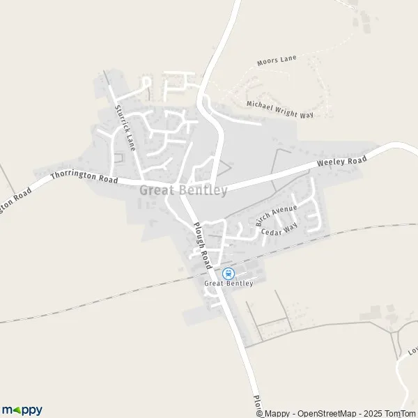 Map Great Bentley: map of Great Bentley (CO7 8) and practical information
