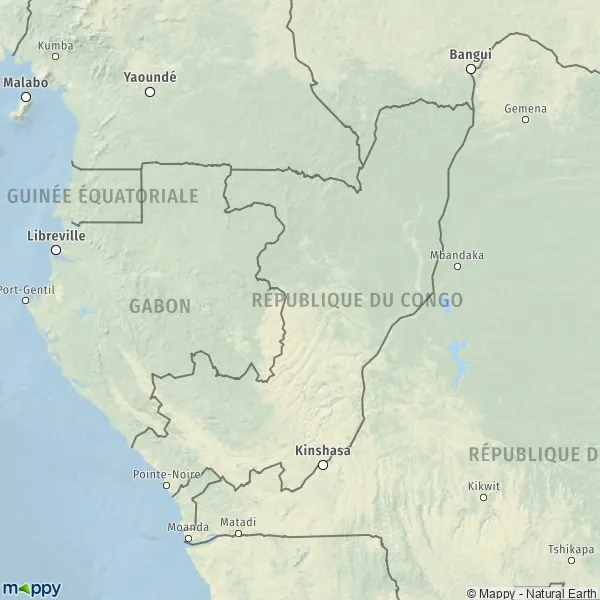 Map of Congo-Brazzaville : map of Congo-Brazzaville and practical ...