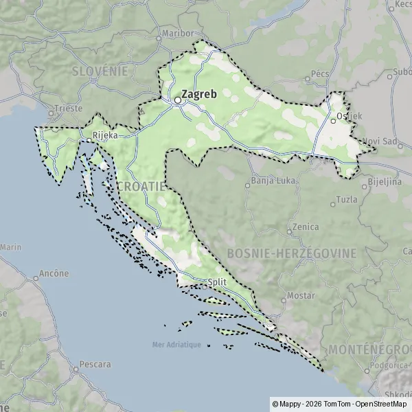 Map of Croatia : map of Croatia and practical information - Mappy