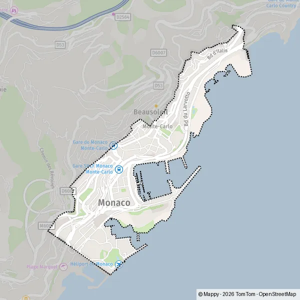 Map of Monaco : map of Monaco and practical information - Mappy