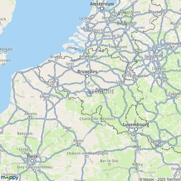 Map of Belgium : map of Belgium and practical information - Mappy